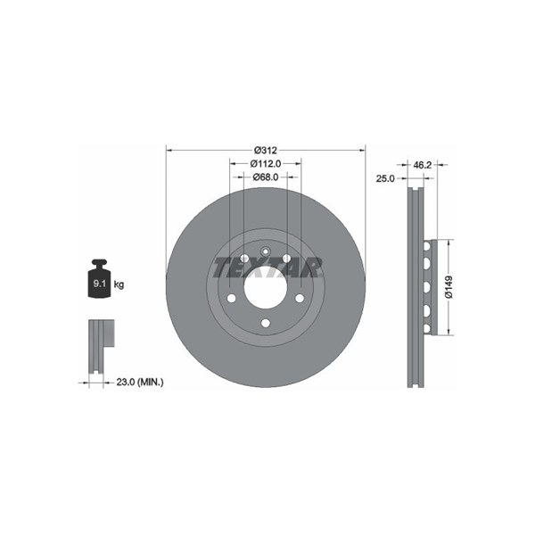 Bremseskive, Framaksel - AUDI A4 B5 Avant, A4 B6, A4 B6 Avant, A4 B6 ...